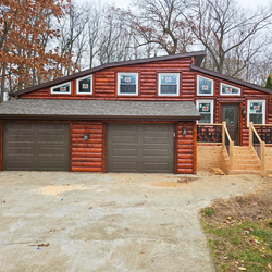 Rustic Half Log and Quarter Log Cabin Siding - Pine or Cedar ...