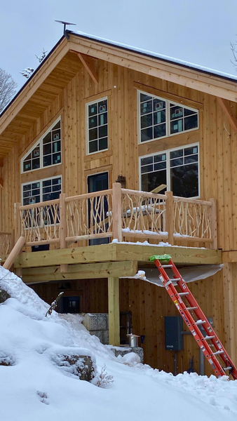 White Cedar or Red Pine Twig Railing - Homestead Timbers