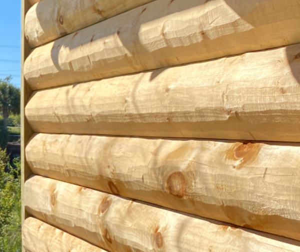 White Pine Log Siding - Homestead Timbers