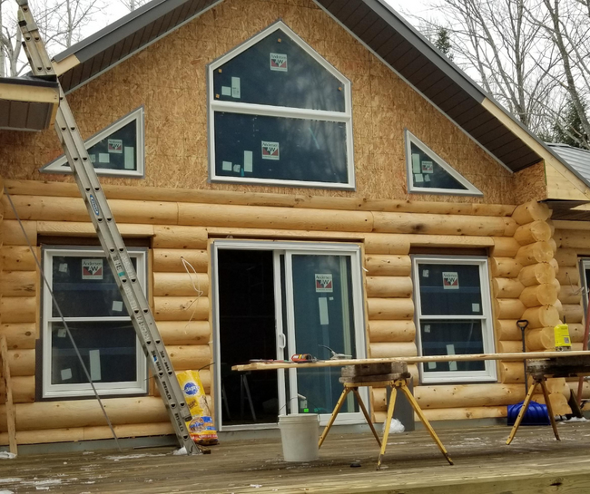 White Pine Log Siding - Homestead Timbers