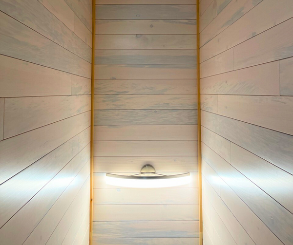 White Pine Nickel Gap Paneling Pre-finished - Bluestain Whitewash - Homestead Timbers