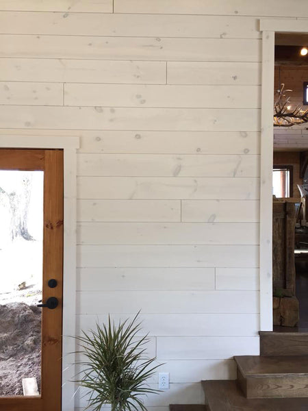 White Pine T&G Paneling Pre-finished - Whitewash - Homestead Timbers