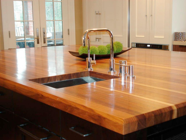 Dark Wood Counter