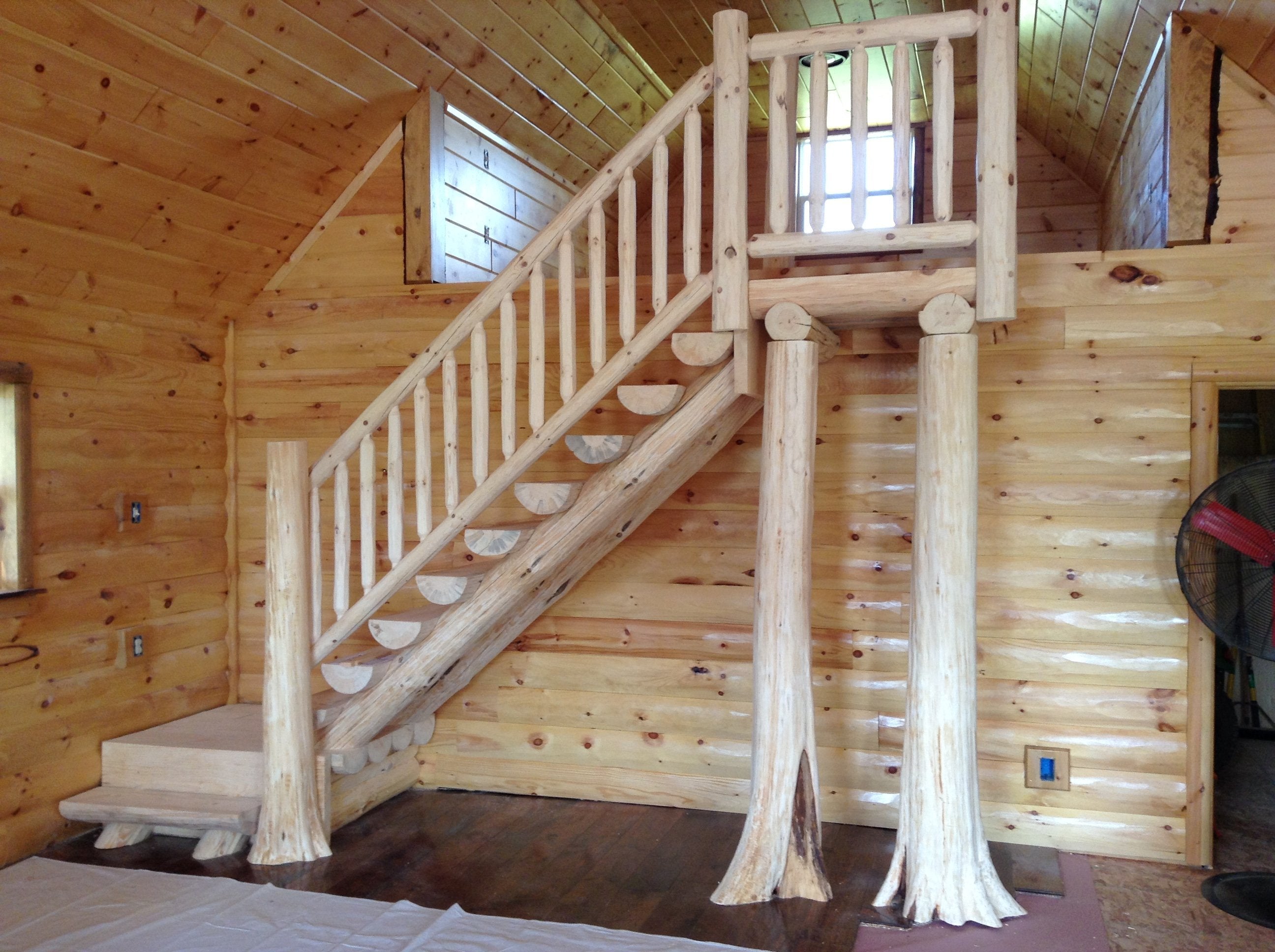 Log House Stairs